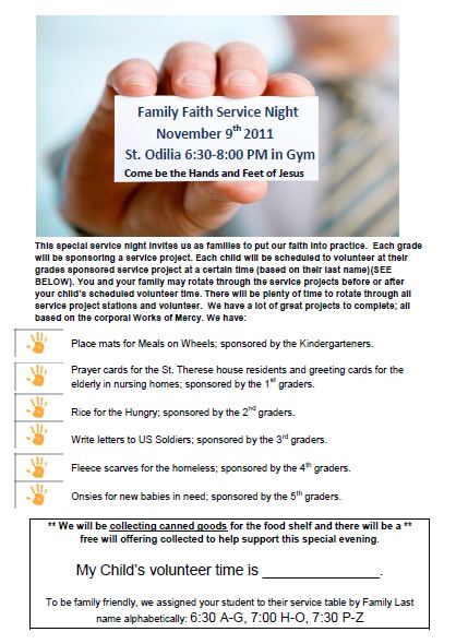 Being the hands and feet of Jesus – Family Formation