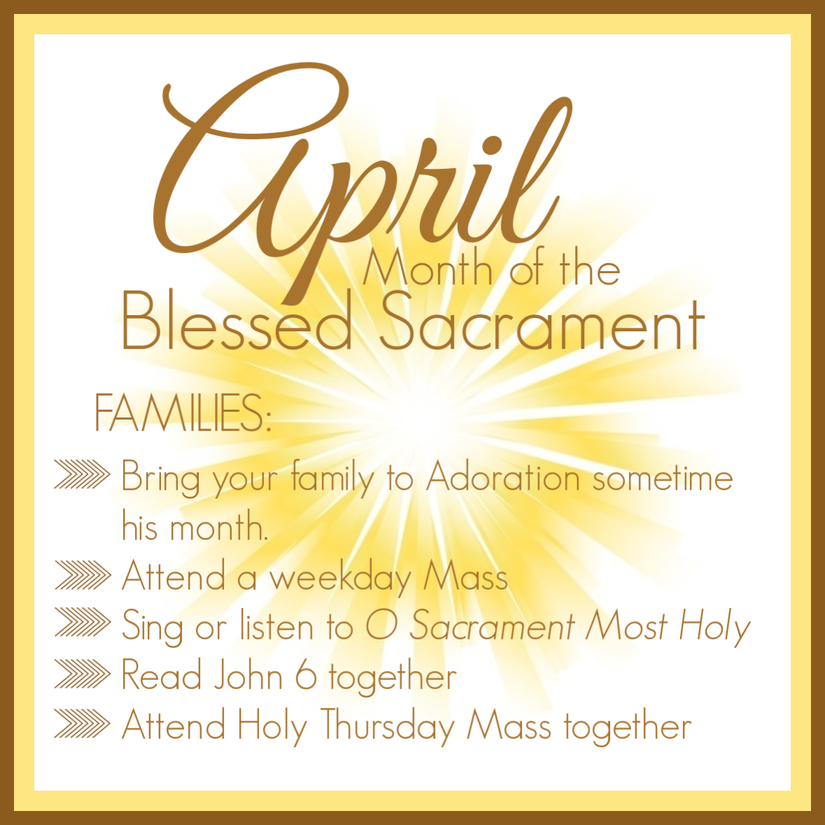 April – month of the Blessed Sacrament – Family Formation